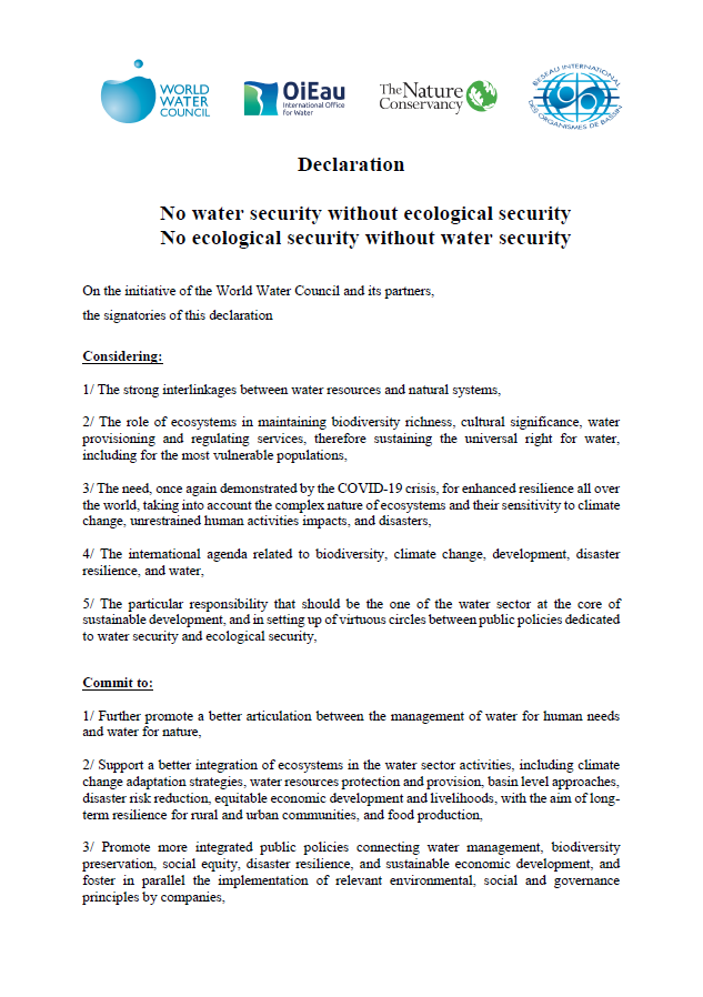 Water & Nature Declaration - INBO