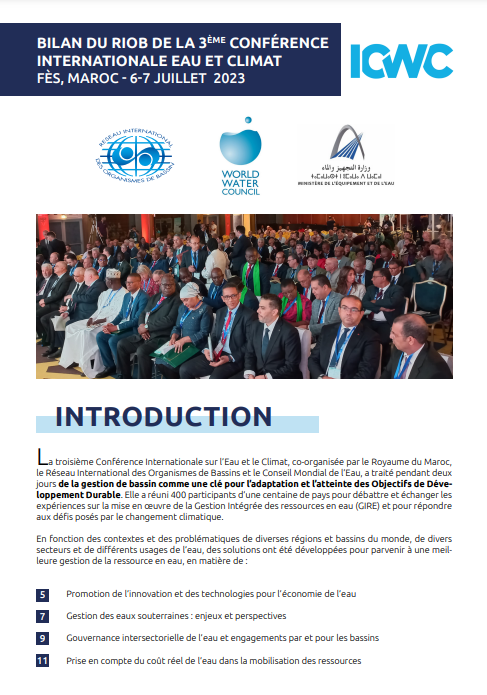 Bilan du RIOB de la 3ème conférence internationale Eau & Climat - RIOB