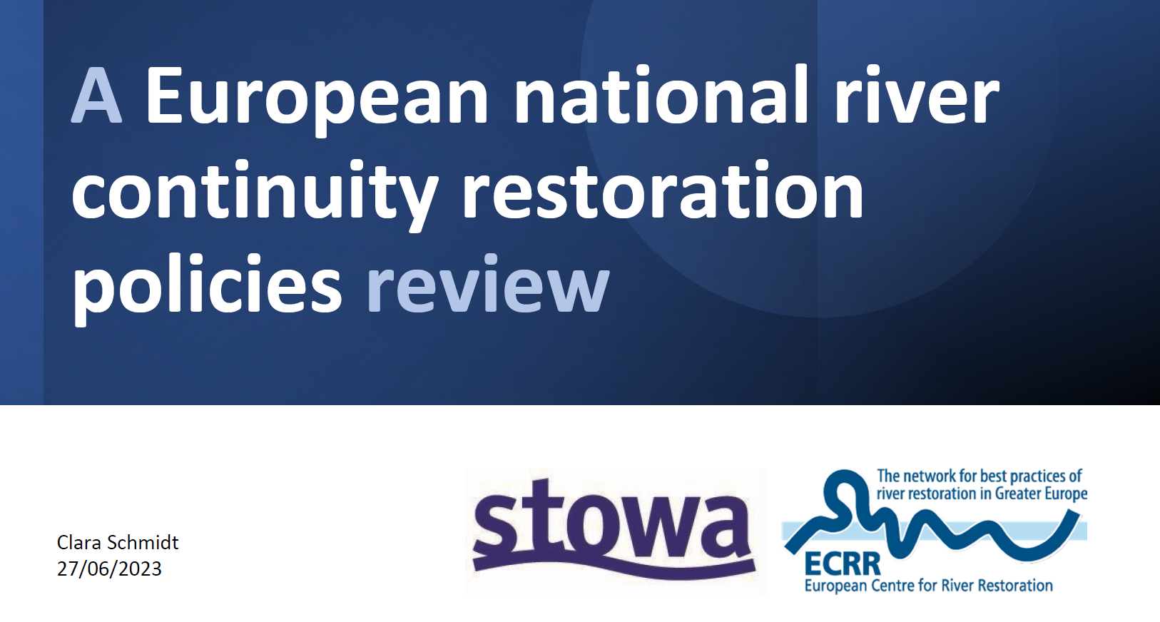 Webinar: An european national river continuity restoration policies ...