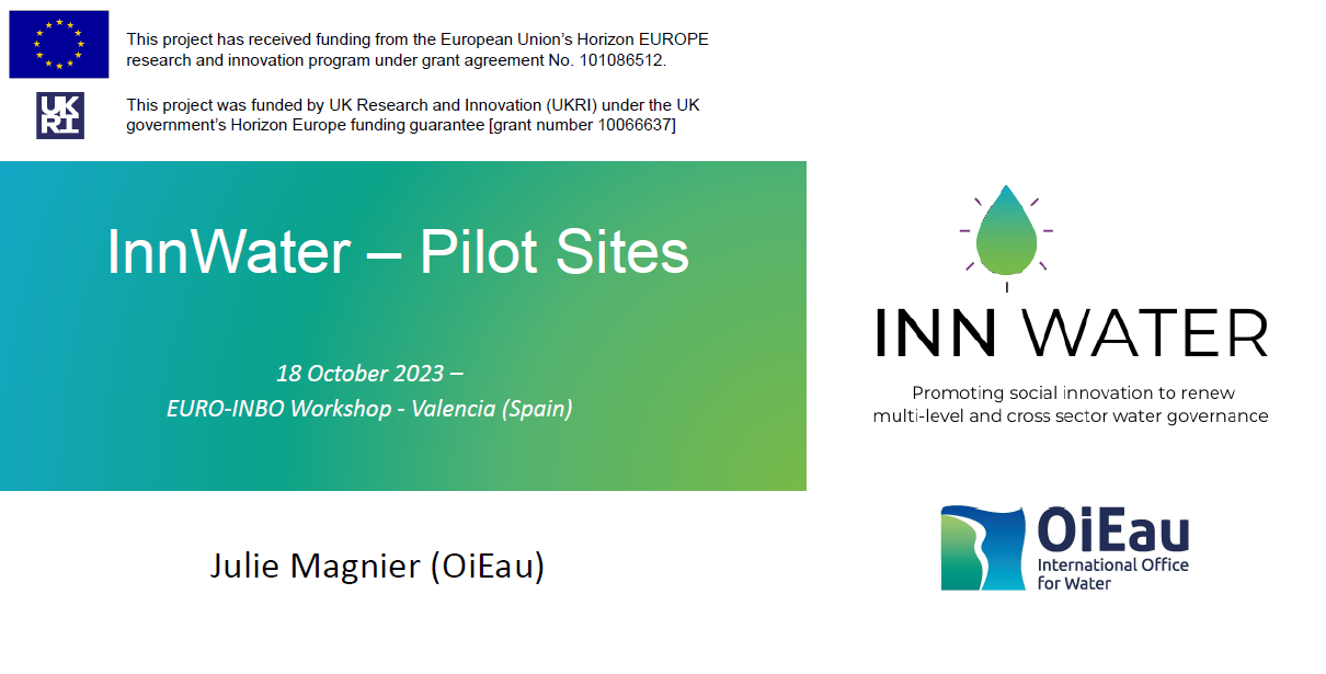 EURO-INBO 2023: Workshop InnWater, OiEau - INBO