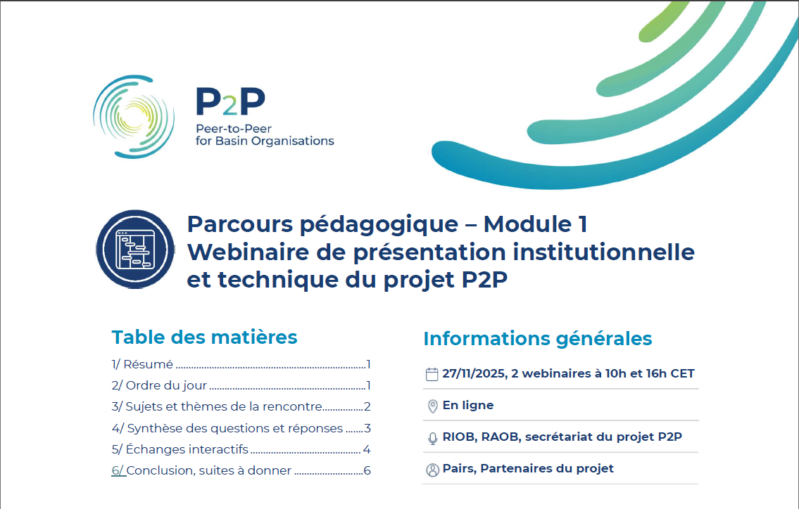 Peer-to-Peer (P2P) - Synthèse du Webinaire 1 de présentation technique ...